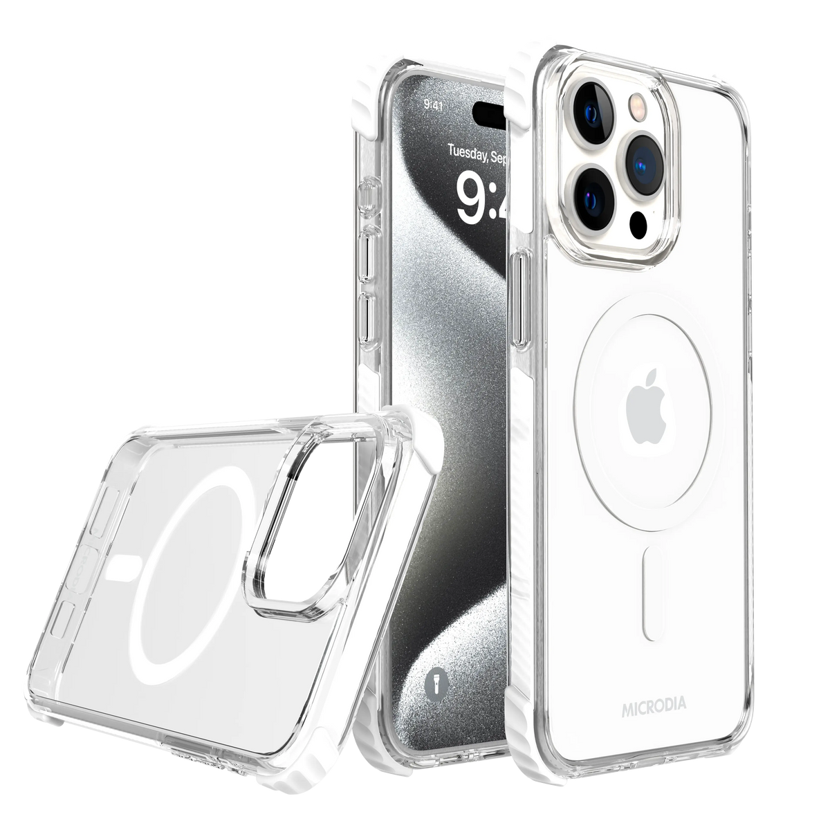 CRYSTAL GEAR White iPhone Case - MICRODIA
